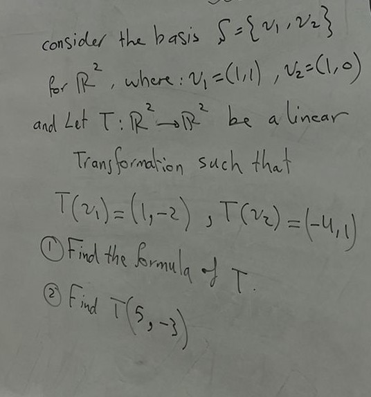 Solved consider the basis S={v1,v2}for R2, ﻿where: | Chegg.com