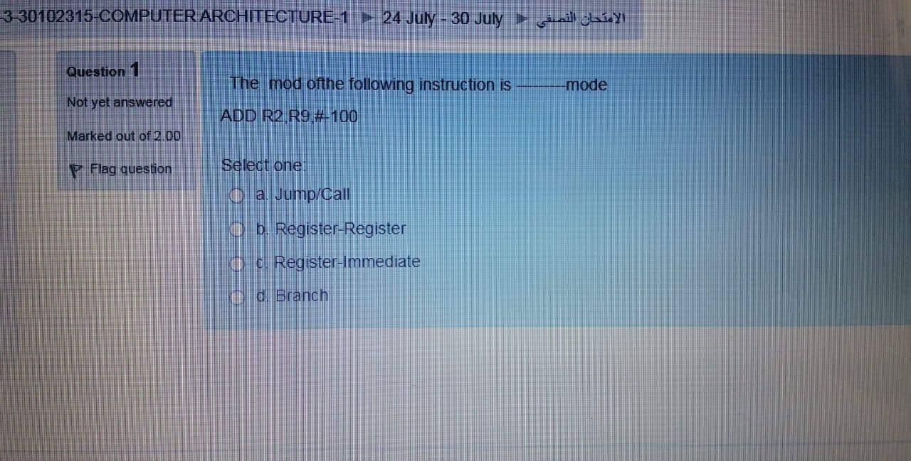 Solved 3-30102315-COMPUTER ARCHITECTURE-1 24 July - 30 | Chegg.com