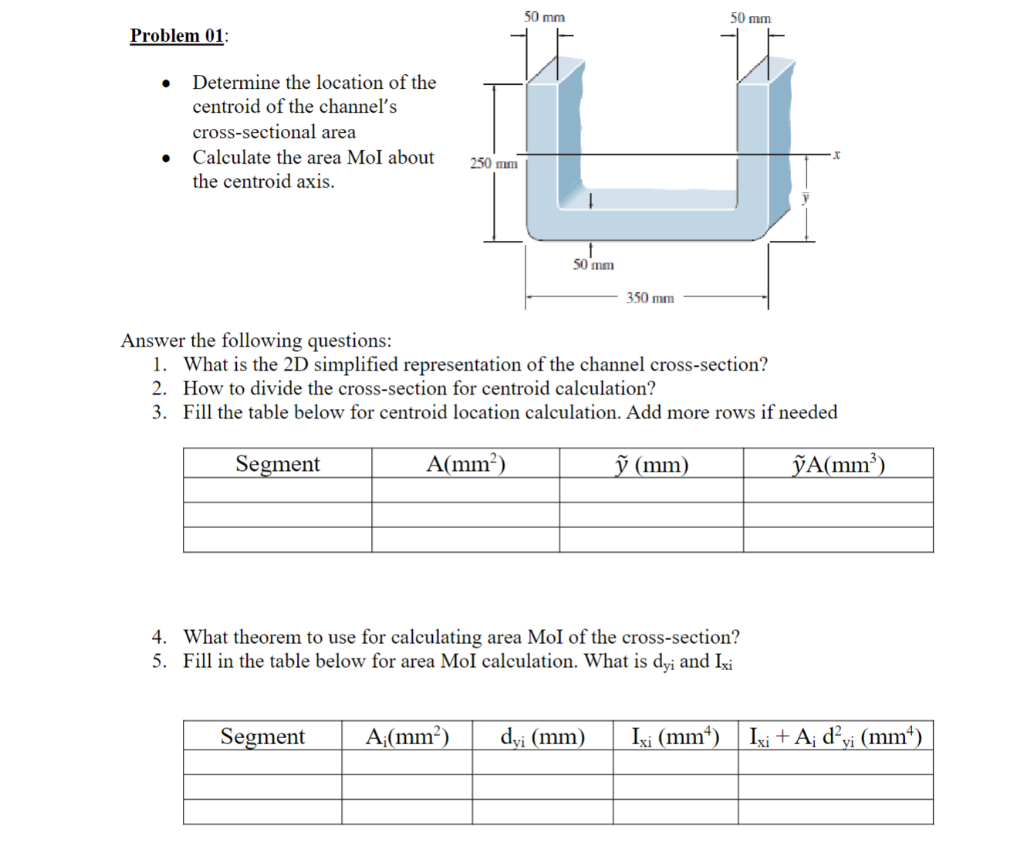 Solved - Determine the location of the centroid of the | Chegg.com