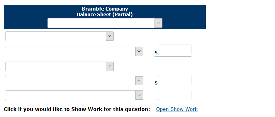 Solved Exercise 20-12 (Part Level Submission) Bramble | Chegg.com