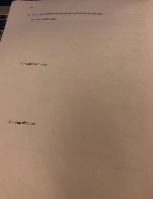 Solved Experiment 10 Lewis Structures and Molecular Geometry | Chegg.com