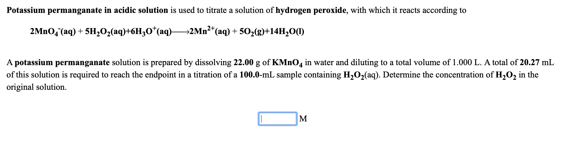 Solved Potassium permanganate in acidic solution is used to | Chegg.com