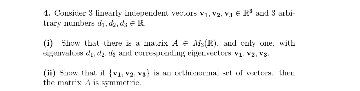 Solved 4. Consider 3 linearly independent vectors V1, V2, V3 | Chegg.com