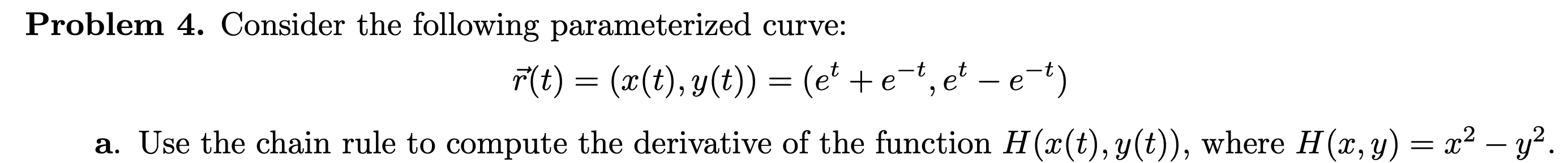 Solved Problem 4. Consider the following parameterized | Chegg.com