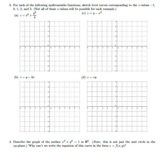 Solved 3. For each of the following multivariable functions, | Chegg.com