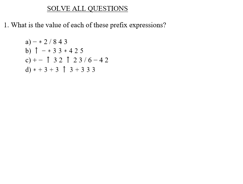 Solved SOLVE ALL QUESTIONS 1. What is the value of each of | Chegg.com