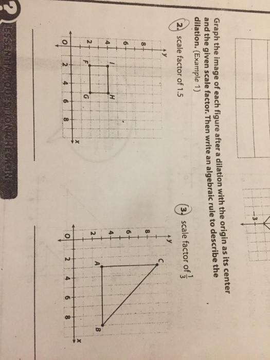 Solved 3 Graph the image of each figure after a dilation | Chegg.com