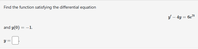 Solved Find the function satisfying the differential | Chegg.com