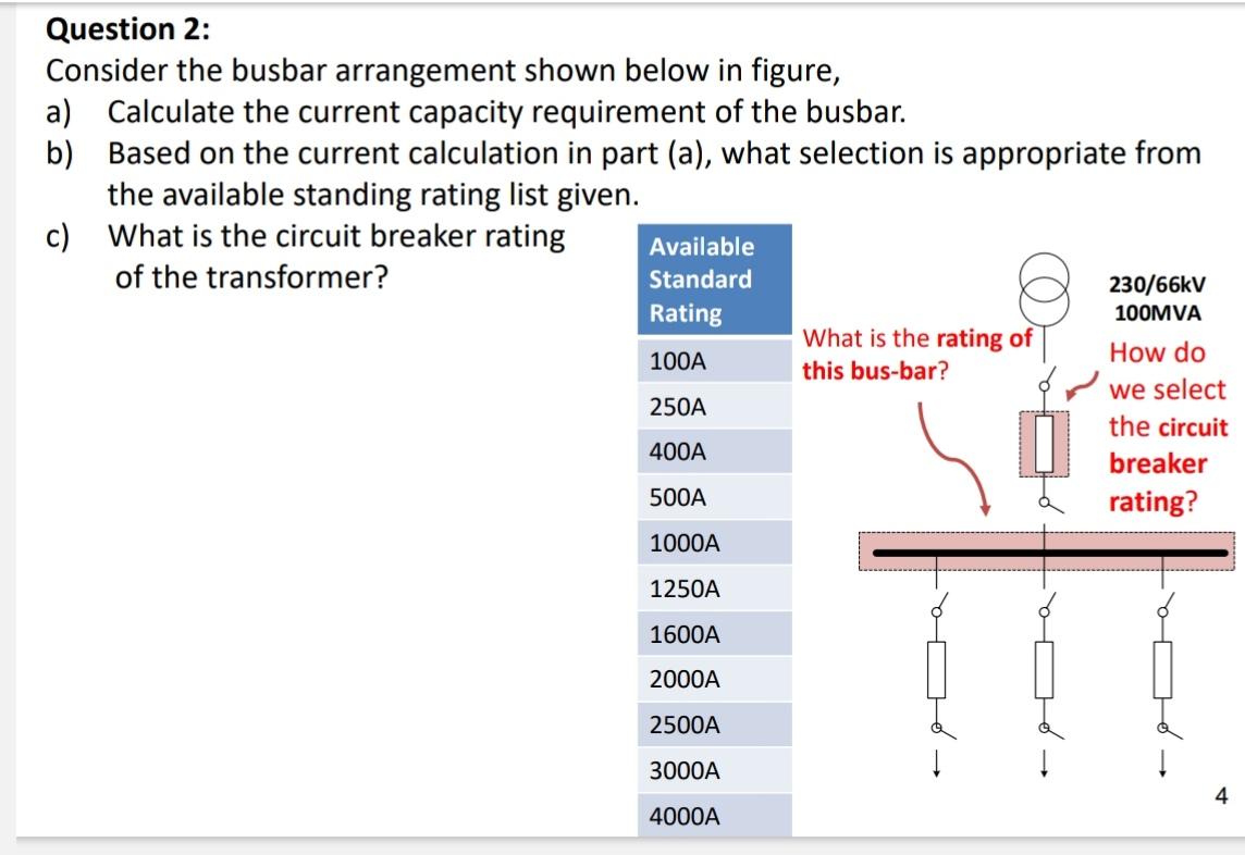 Solved Consider the busbar arrangement shown below in | Chegg.com