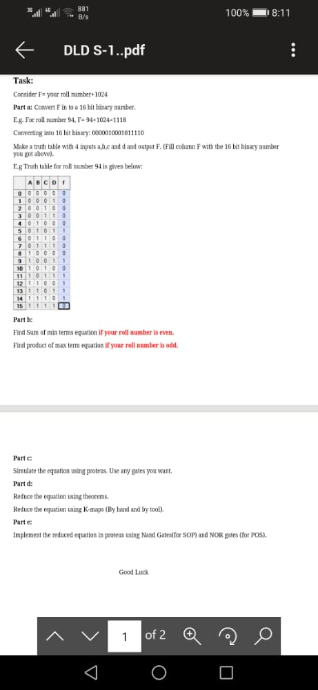 Solved 881 B/s 100% 118:11 k DLD S-1..pdf ... Task: Consider | Chegg.com