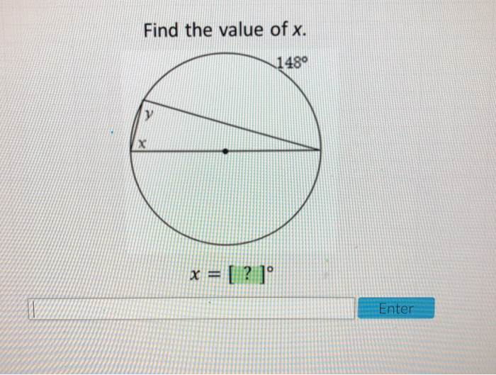 Solved Find the value of x. 1480 Enter | Chegg.com