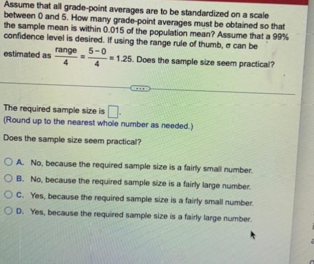 Solved Assume that all grade-point averages are to be | Chegg.com