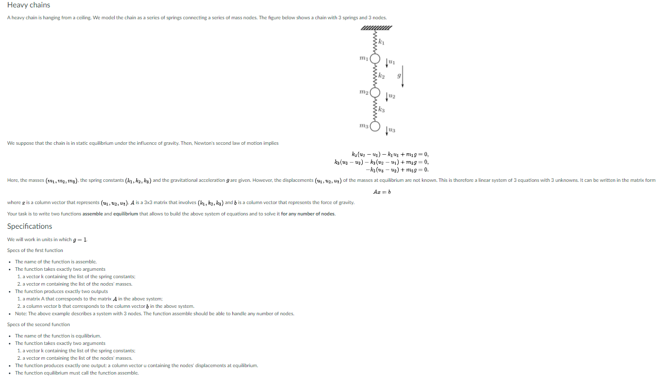 Heavy chains A heavy chain is hanging from a ceiling. | Chegg.com