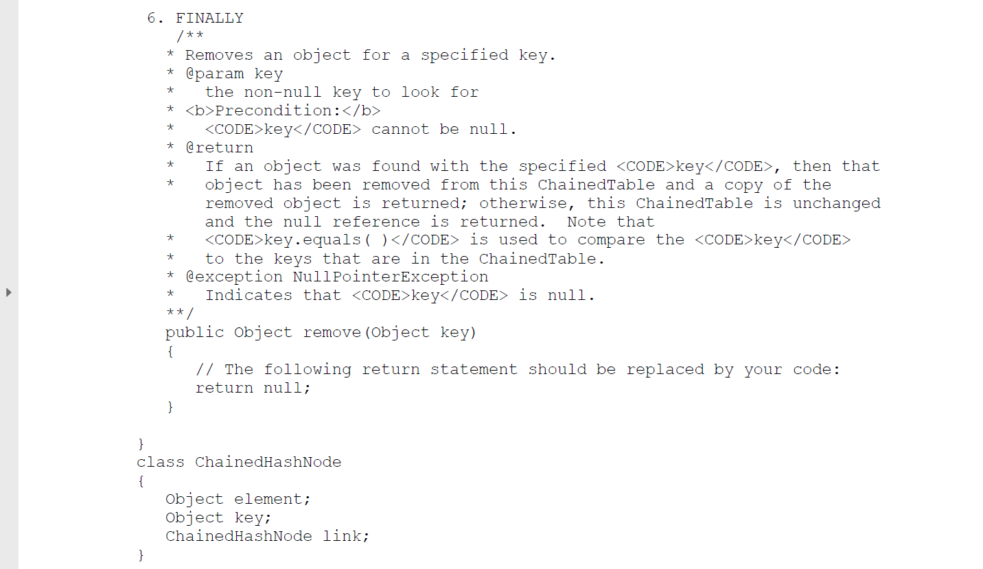 Implement A Chained Hash Table Initialize An Empty