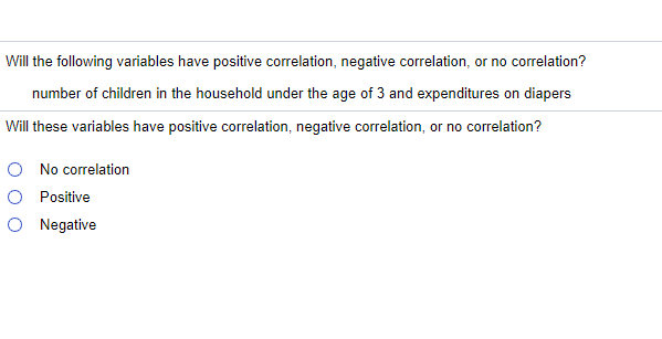 Solved Will the following variables have positive | Chegg.com