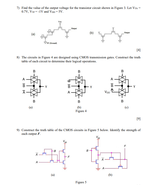 Solved 7) Find the value of the output voltage for the | Chegg.com