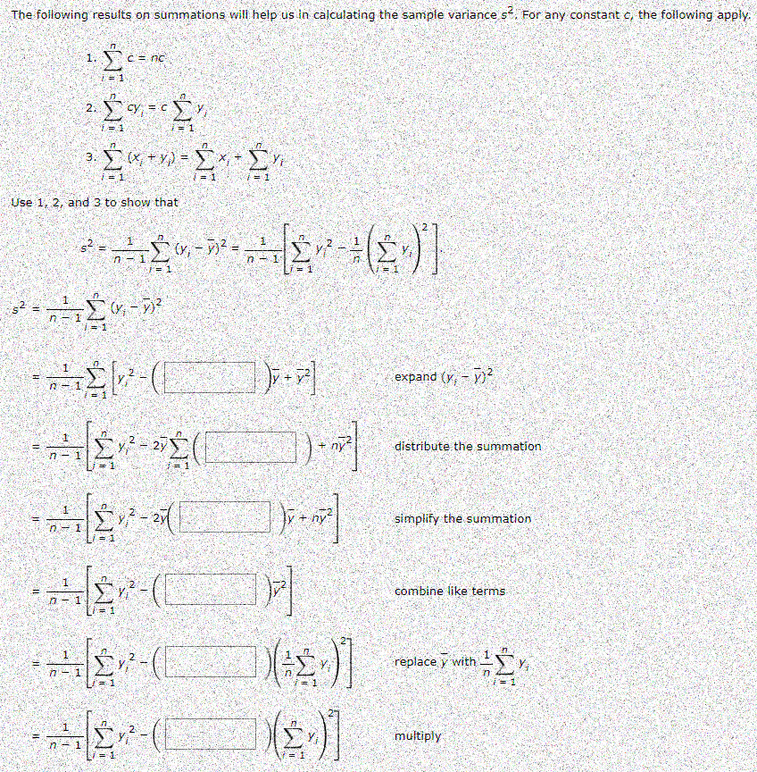 Solved The following results on summations will help us in | Chegg.com