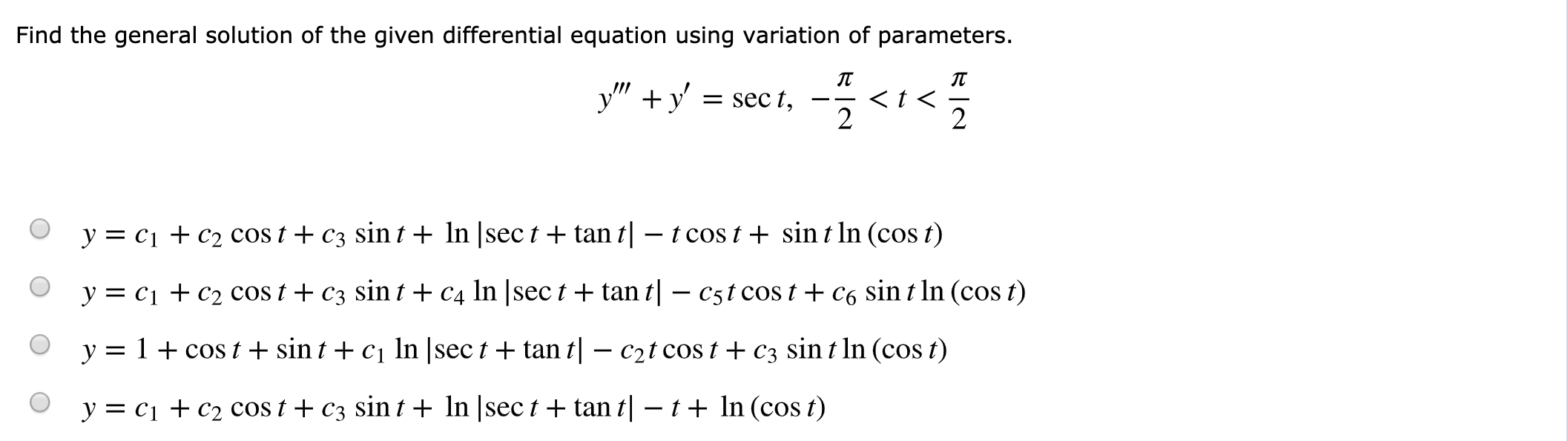 Solved Find the general solution of the given differential | Chegg.com