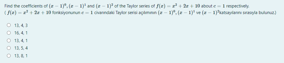 Solved Find the coefficients of (x−1)0,(x−1)1 and (x−1)2 of | Chegg.com