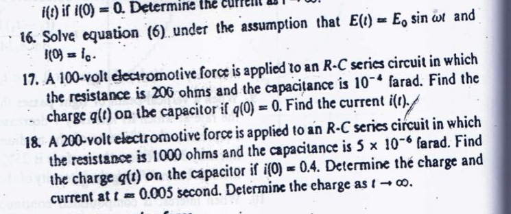 Solved 16. Solve equation (6) under the assumption that | Chegg.com
