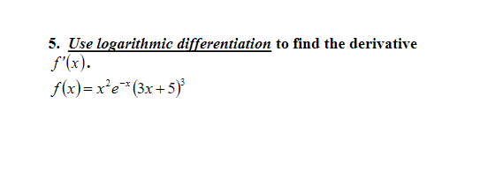 Solved Use logarithmic differentiation to find the | Chegg.com