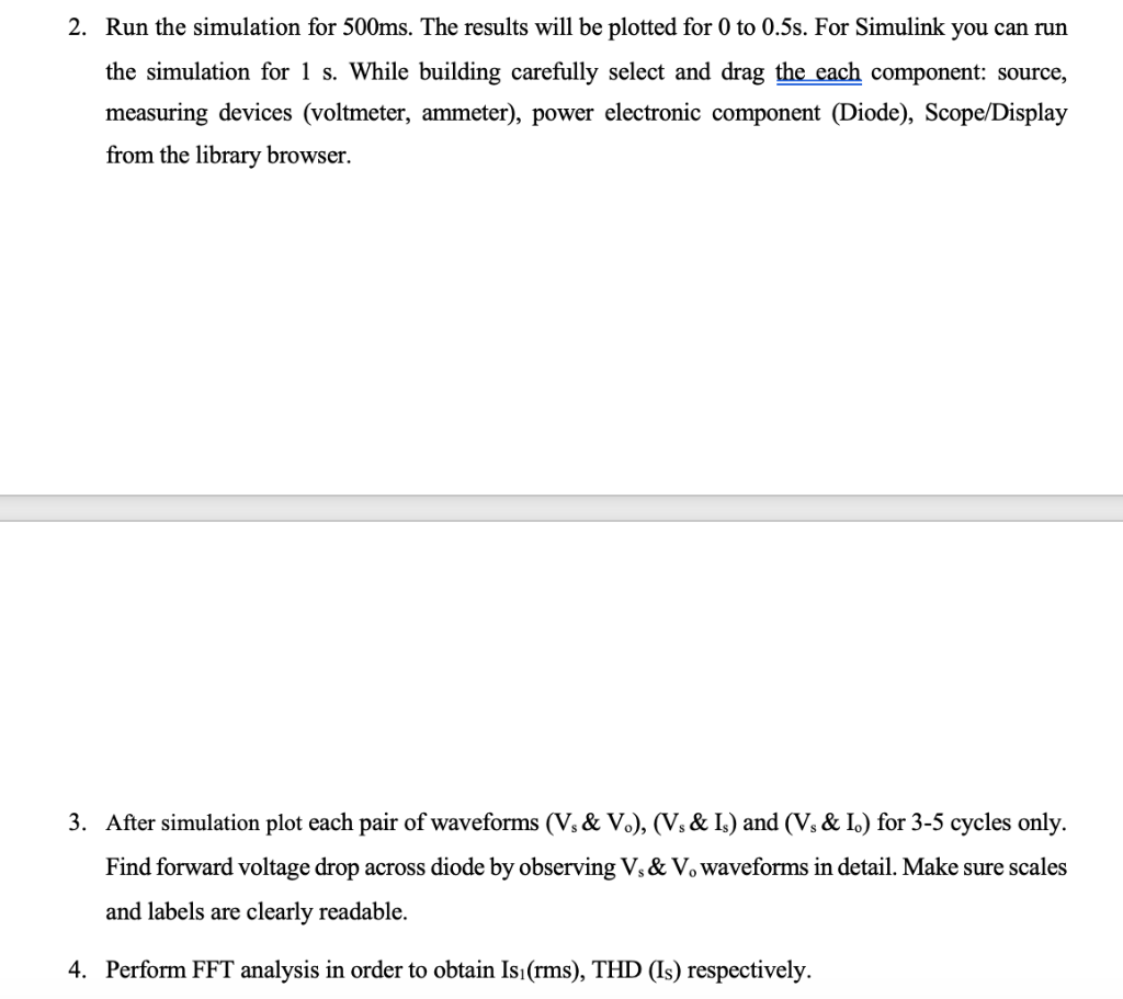 Solved SIMMULATION ANALYSIS Simulation 1 (a) – Single phase | Chegg.com