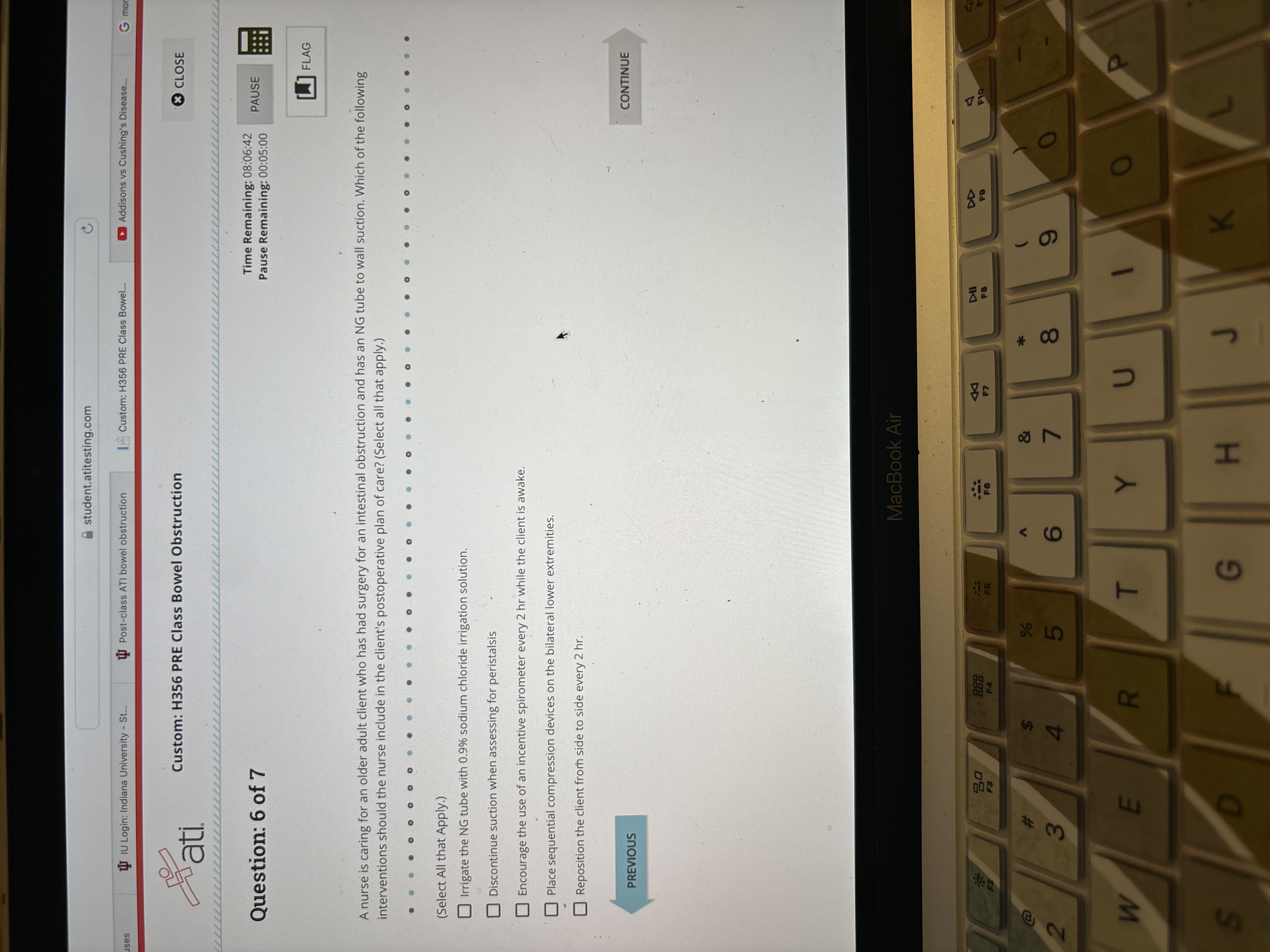 Solved A nurse is caring for an older adult client who has | Chegg.com