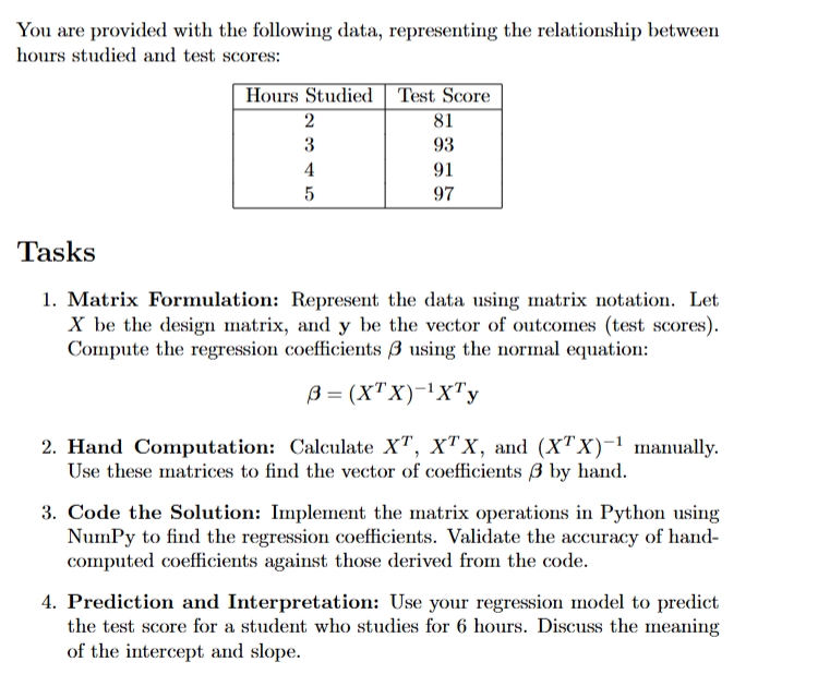 Solved You are provided with the following data, | Chegg.com