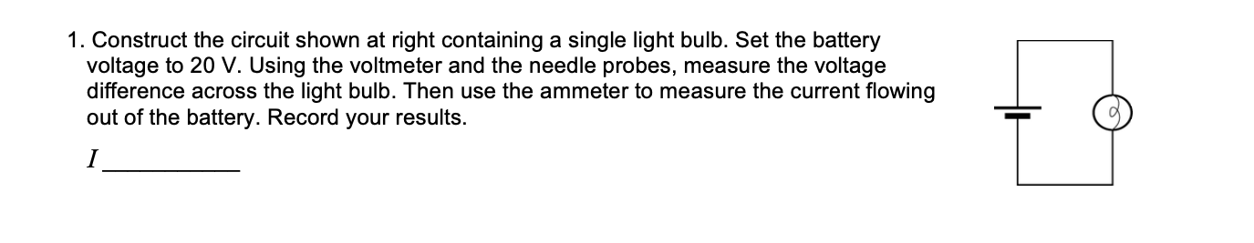 Solved 1. Construct the circuit shown at right containing a | Chegg.com