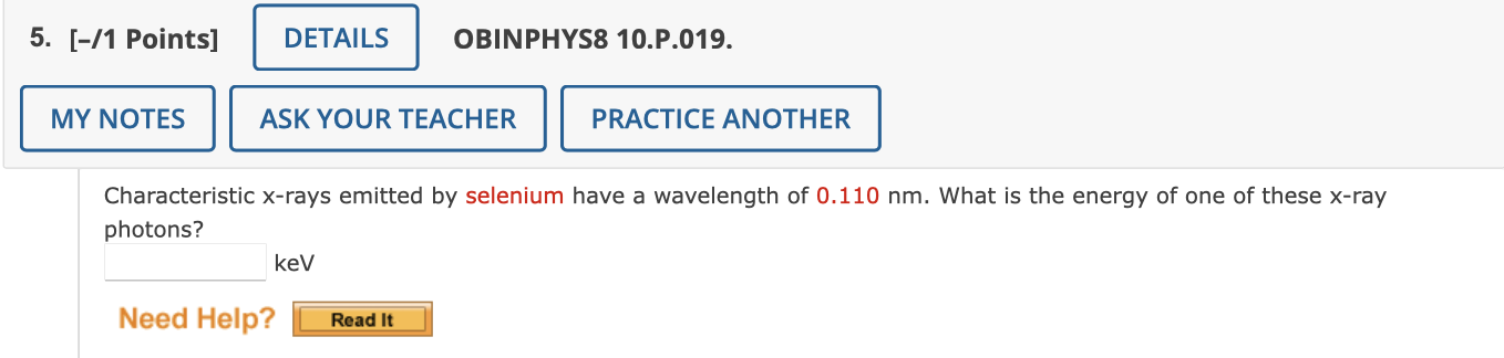 Solved Characteristic x-rays emitted by selenium have a | Chegg.com