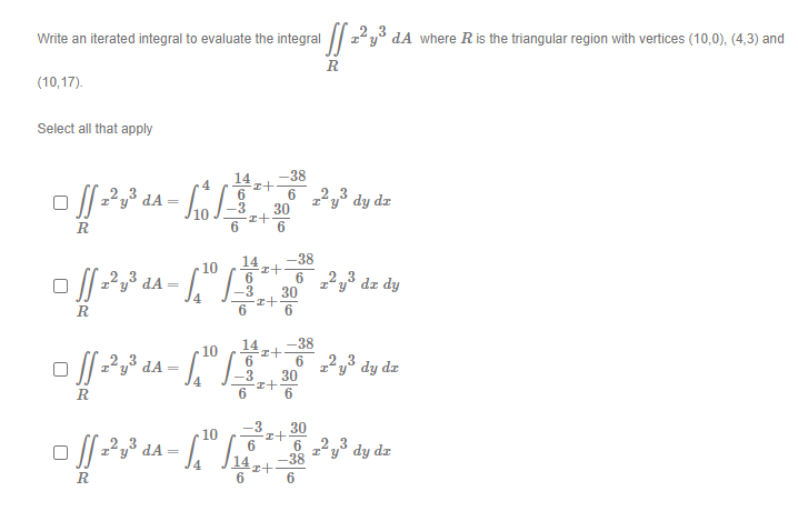 Solved Write an iterated integral to evaluate the integral | Chegg.com