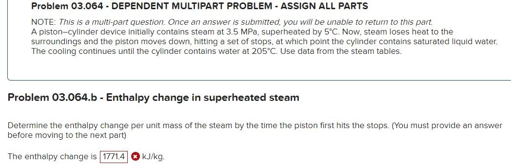Solved Problem 03.064 - DEPENDENT MULTIPART PROBLEM - ASSIGN | Chegg.com