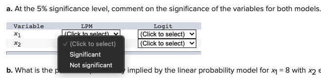 Solved Exercise 17-31 Algo Consider a binary response | Chegg.com