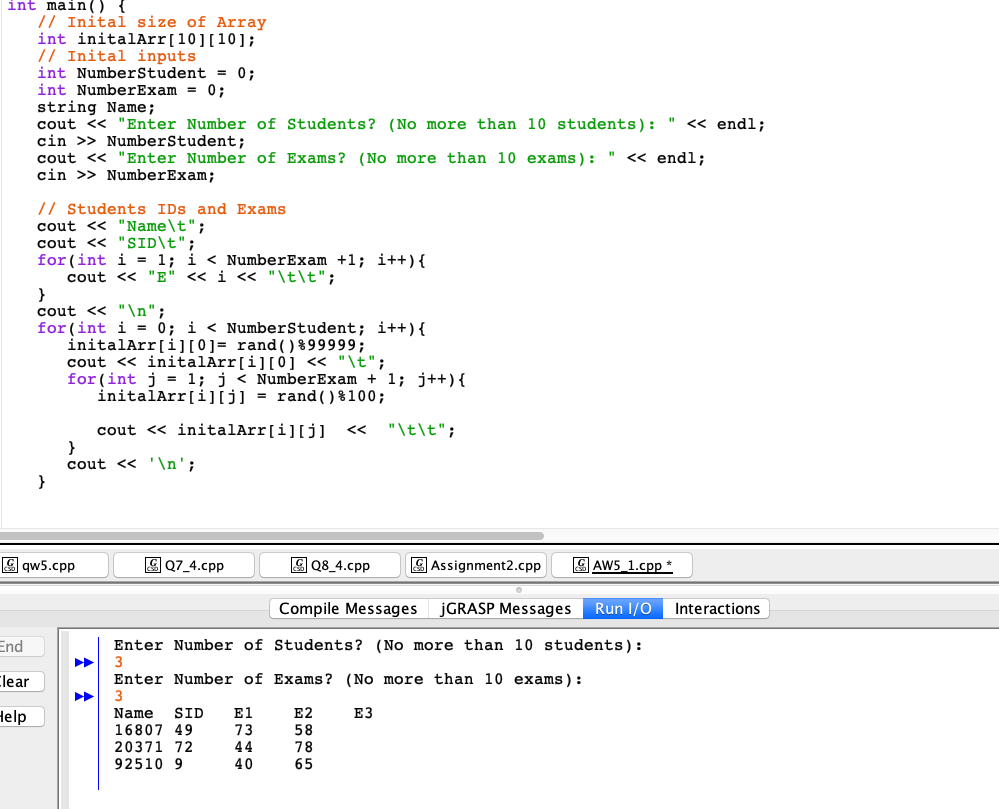 Solved how can I add names to this array ? and names will | Chegg.com
