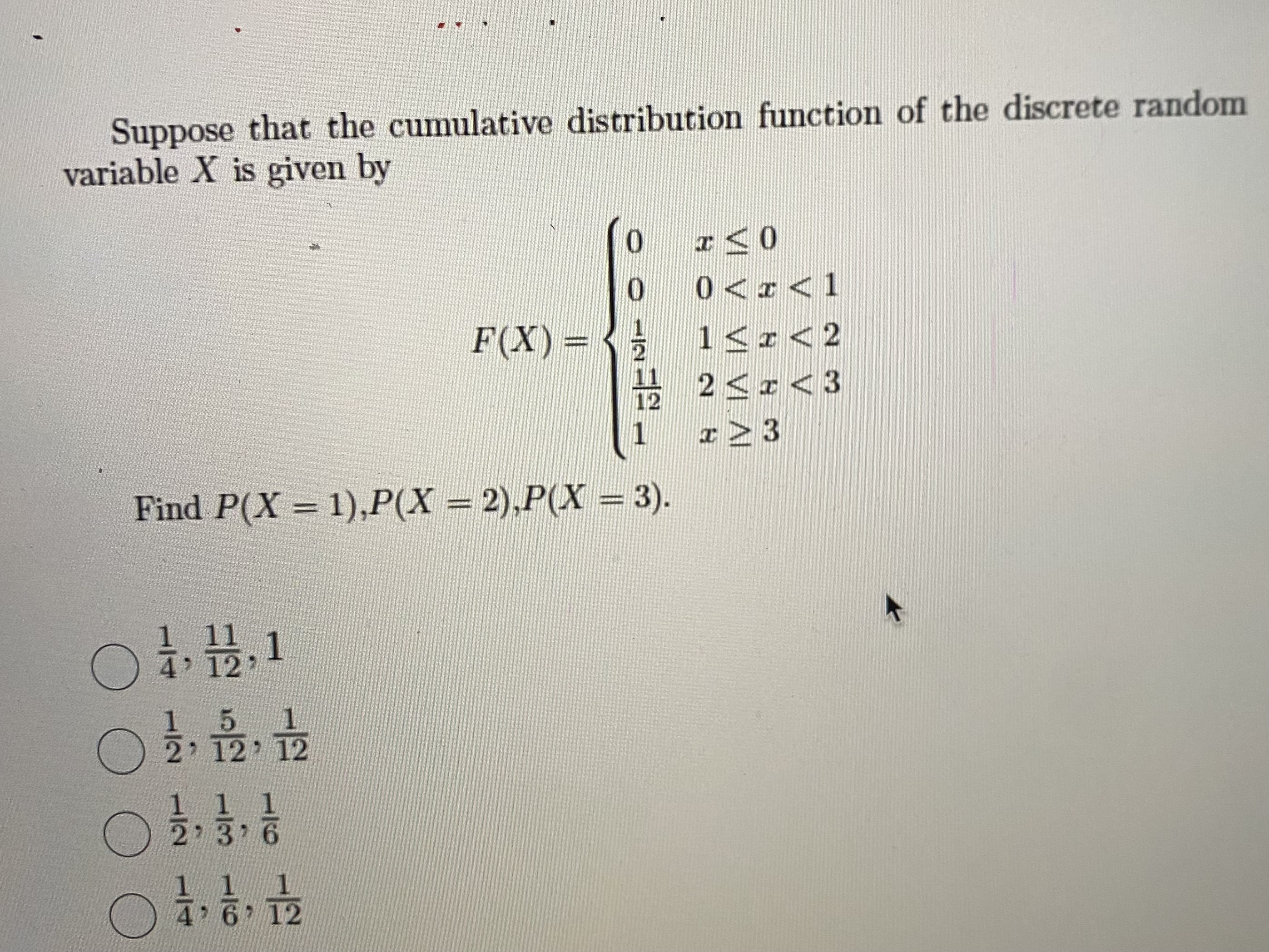 Solved Suppose that the cumulative distribution function of | Chegg.com