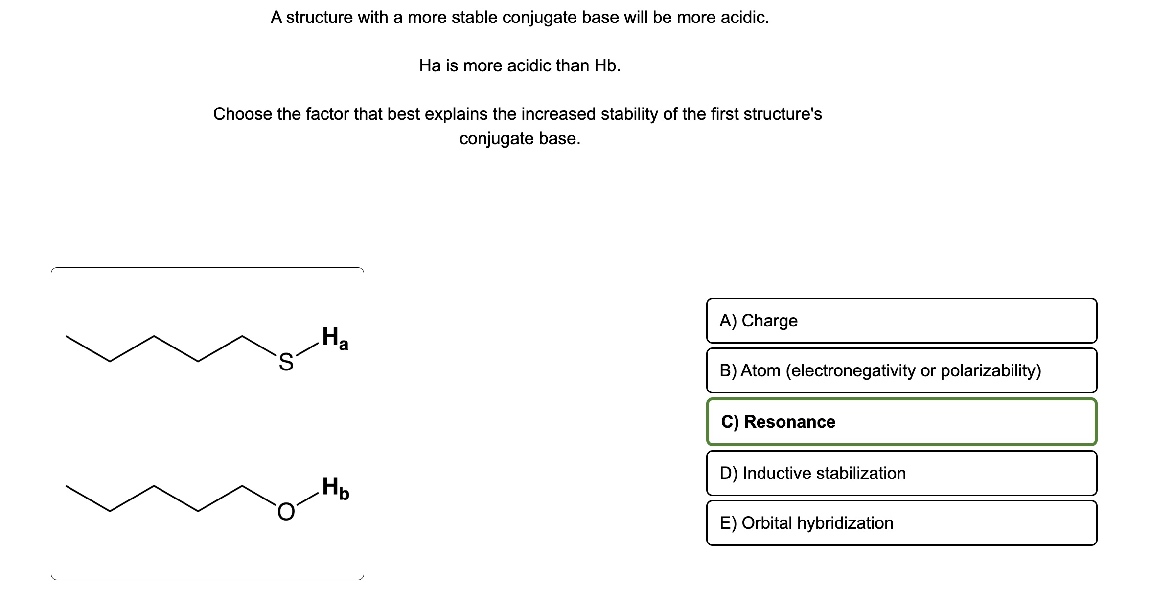 Solved A structure with a more stable conjugate base will be | Chegg.com