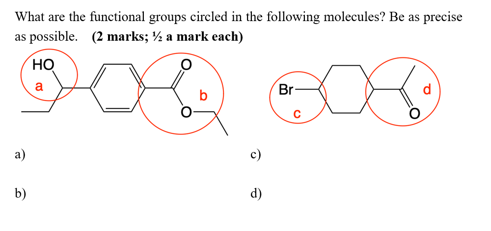 Solved What are the functional groups circled in the | Chegg.com