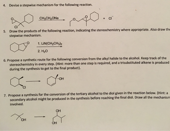Solved 4. Devise a stepwise mechanism for the following | Chegg.com