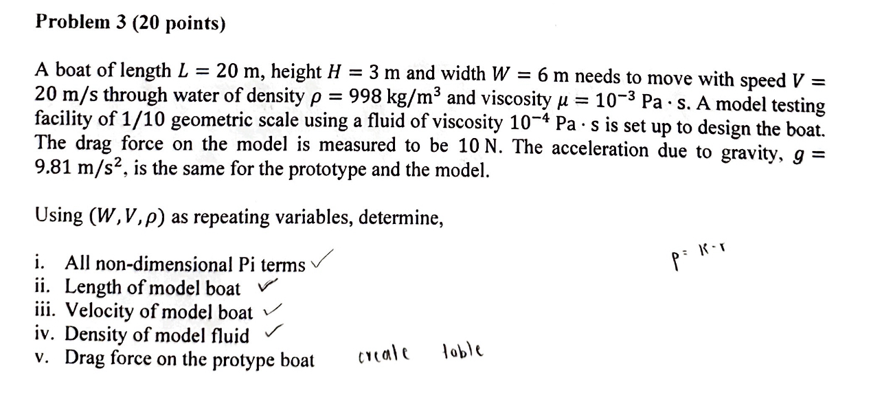Solved Problem 3 (20 points) A boat of length L = 20 m, | Chegg.com