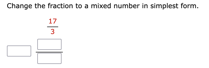 Solved Change the fraction to a mixed number in simplest | Chegg.com