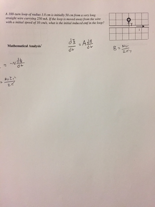 Solved A 100-turn loop of radius 1.0 cm is initially 50 cm | Chegg.com