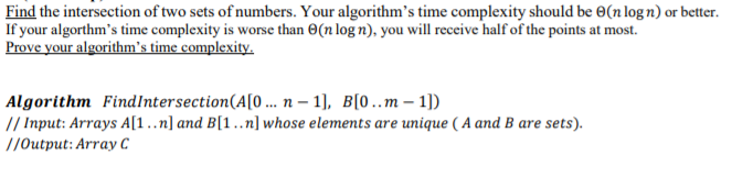 Solved Find the intersection of two sets of numbers. Your | Chegg.com