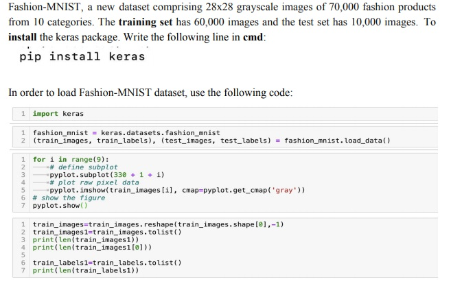 Fashion-MNIST, a new dataset comprising 28x28 | Chegg.com