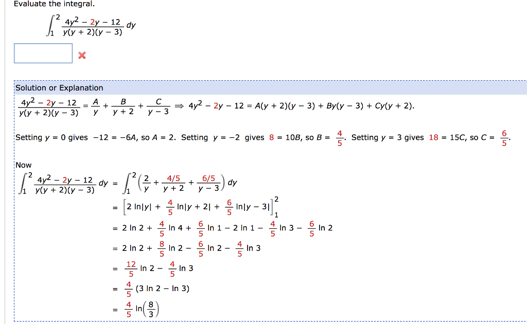 Solved Integration of Rational Functions, the last pic is an | Chegg.com
