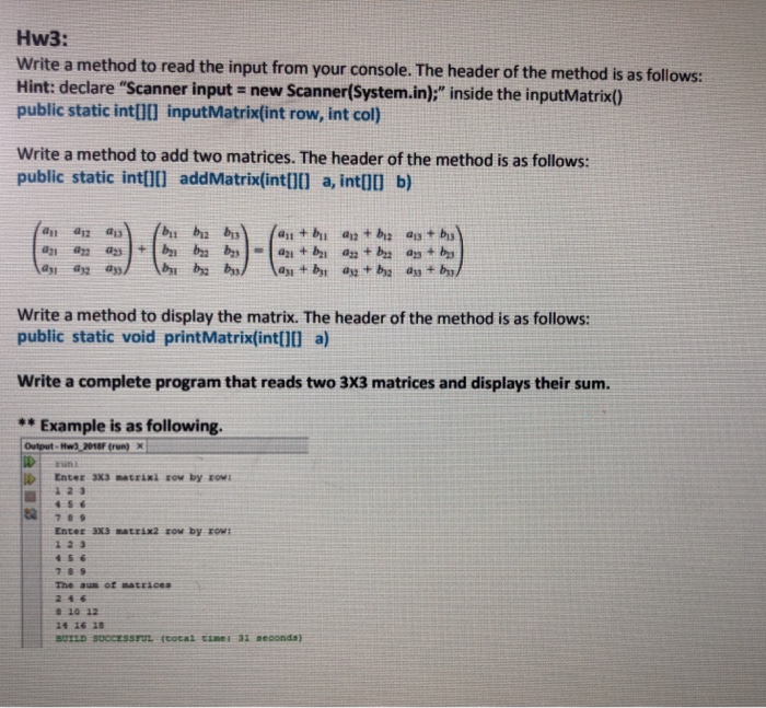 Solved Hw3: Write a method to read the input from your | Chegg.com