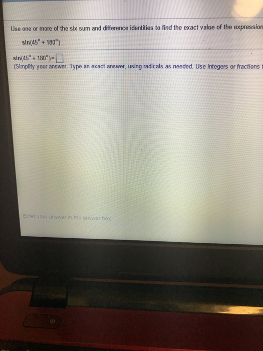 Solved Use one or more of the six sum and difference | Chegg.com
