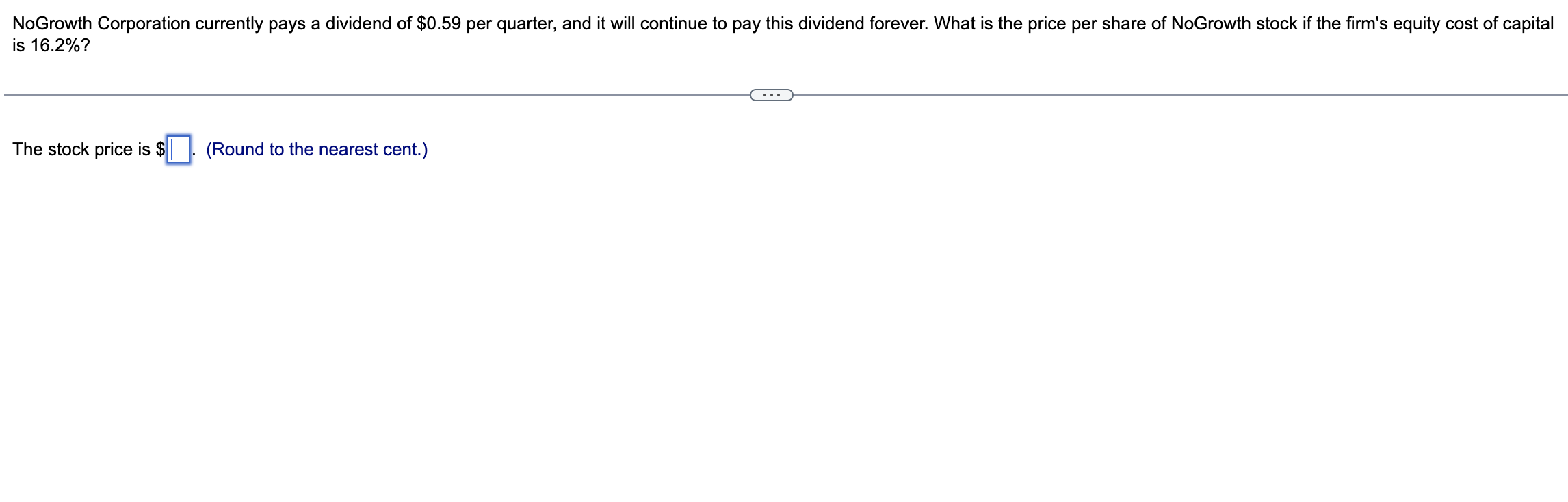 Solved NoGrowth Corporation currently pays a dividend of | Chegg.com