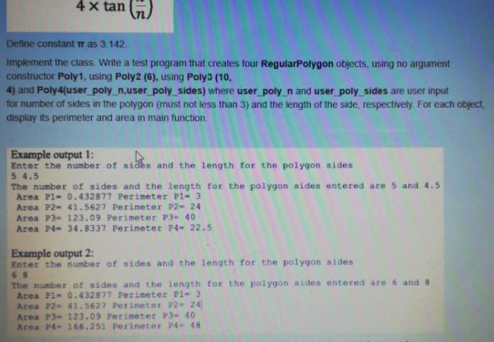 Solved An n-sided regular polygon has n sides of the same | Chegg.com