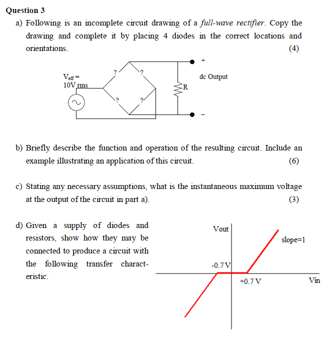 Solved Question 3 a) Following is an incomplete circuit | Chegg.com