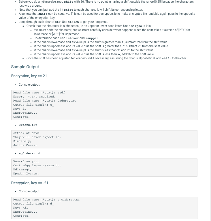 Caesar Cipher The Caesar Cipher is one of the oldest | Chegg.com